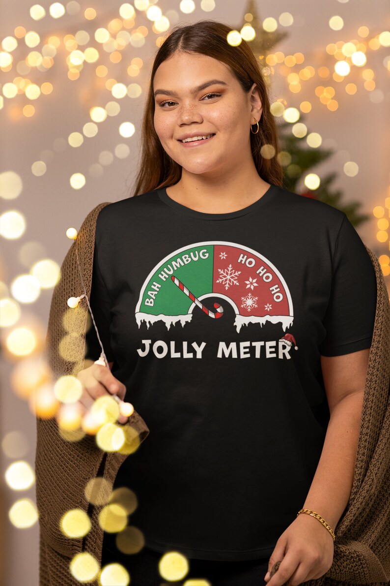 Jolly Meter Bah to Humbug to Ho Ho Ho Shirt, Bah Humbug Shirt ...