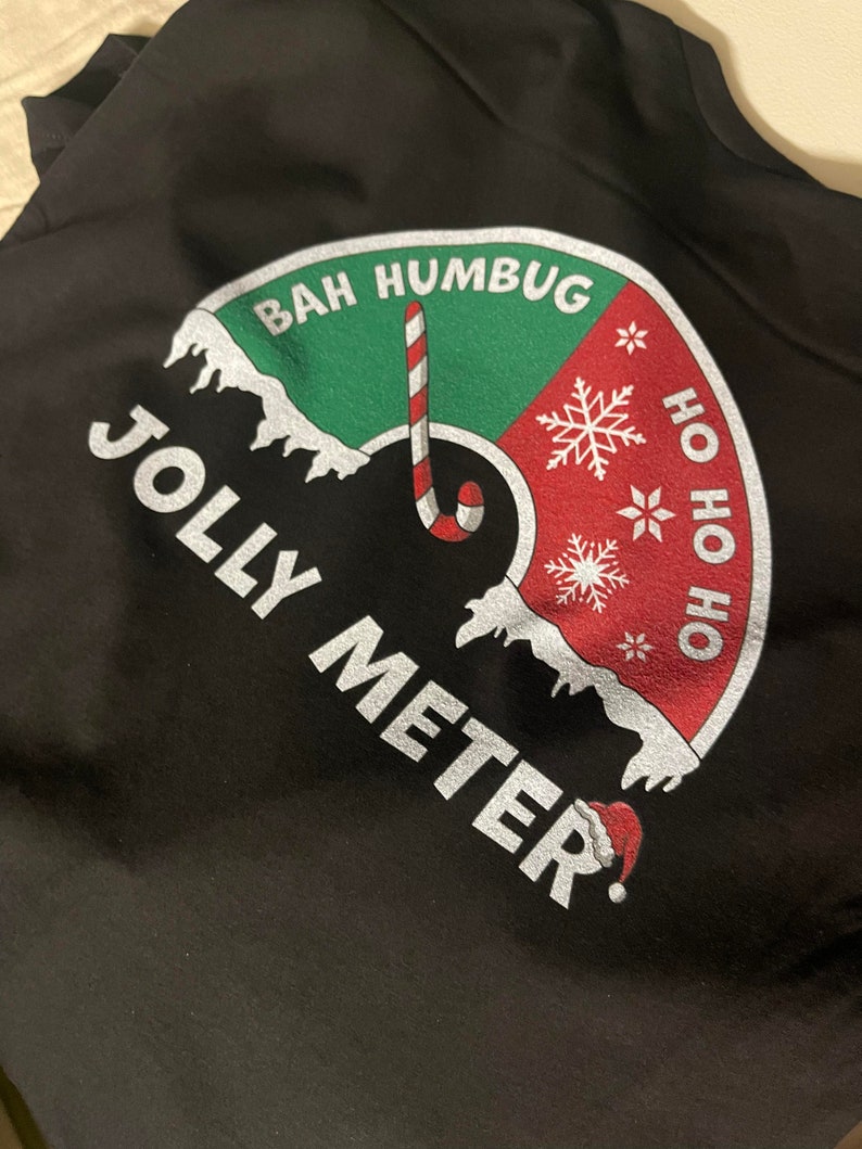 Jolly Meter Bah to Humbug to Ho Ho Ho Shirt, Bah Humbug Shirt ...