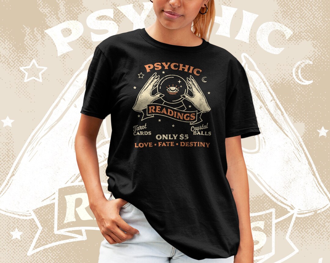 Fortune Teller Shirt, Psychic Readings Tarot Crystal Ball Vintage Tee ...