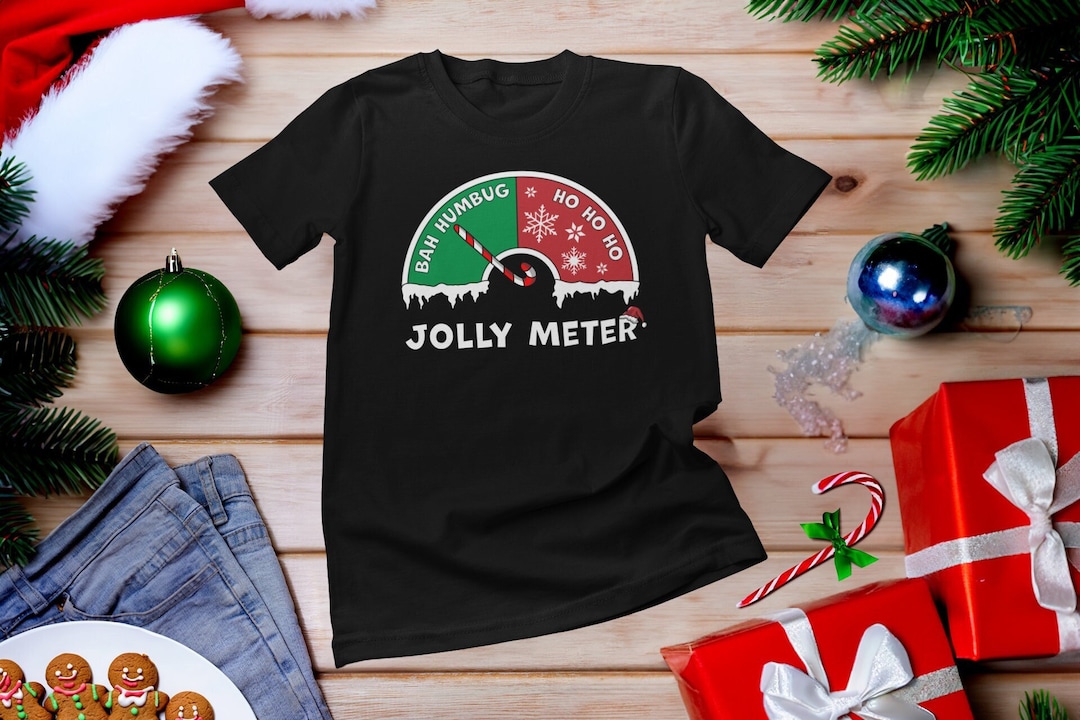Jolly Meter Bah to Humbug to Ho Ho Ho Shirt, Bah Humbug Shirt ...
