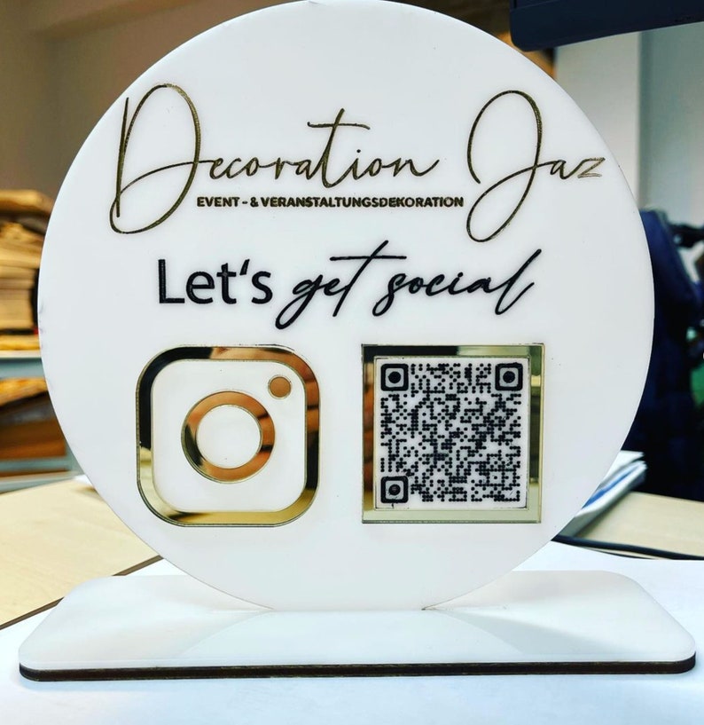 QR Code Acrylic Displays, Social Media Acrylic Stands - Etsy