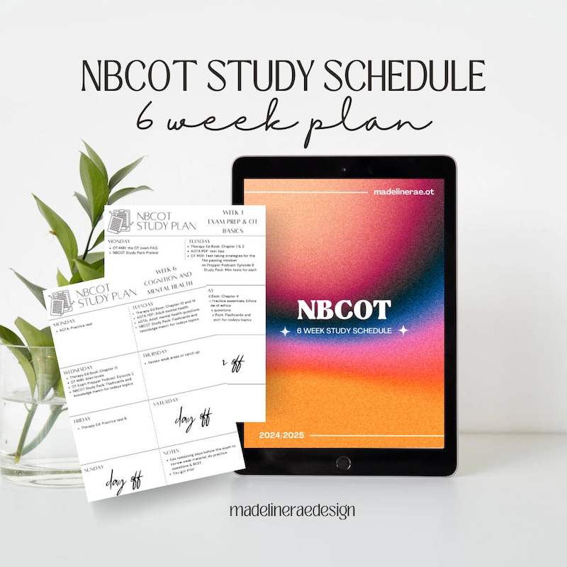 Study Calendar Schedule - Etsy
