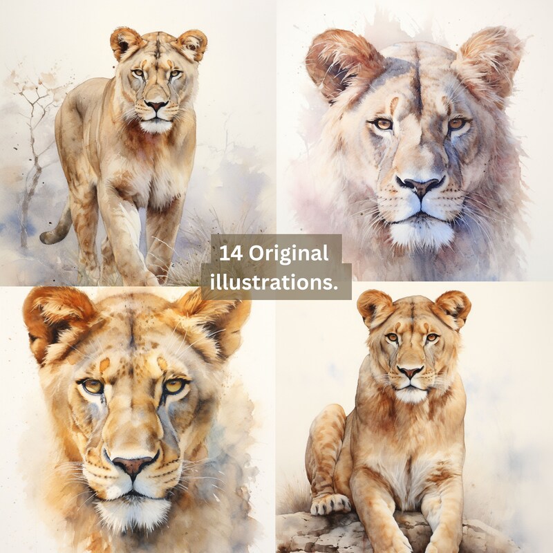 Lioness Painting - Etsy