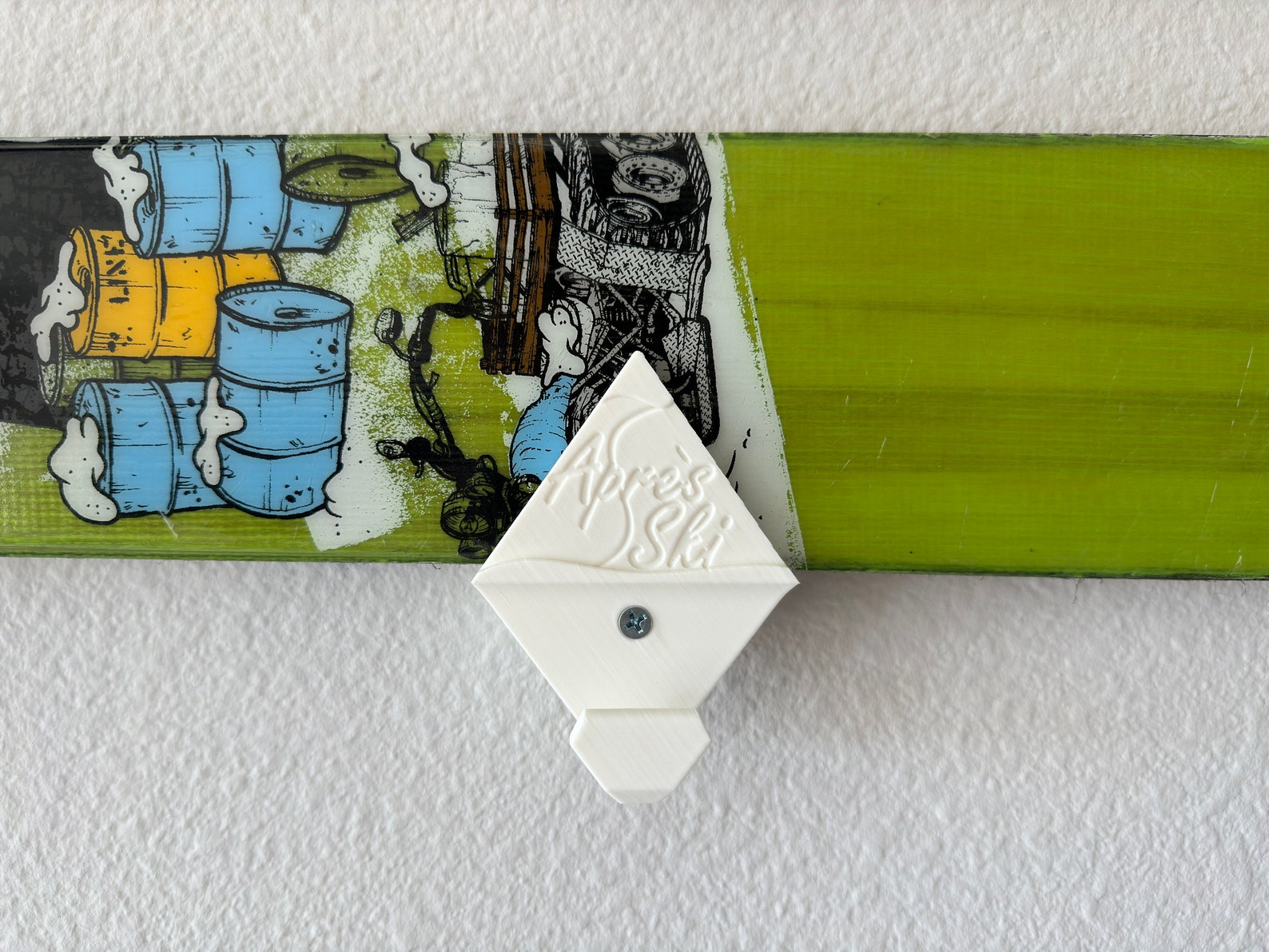 Skis Wall Mount With Hooks, Mountain Ski Wall Rack, Snow Ski Wall Mount ...