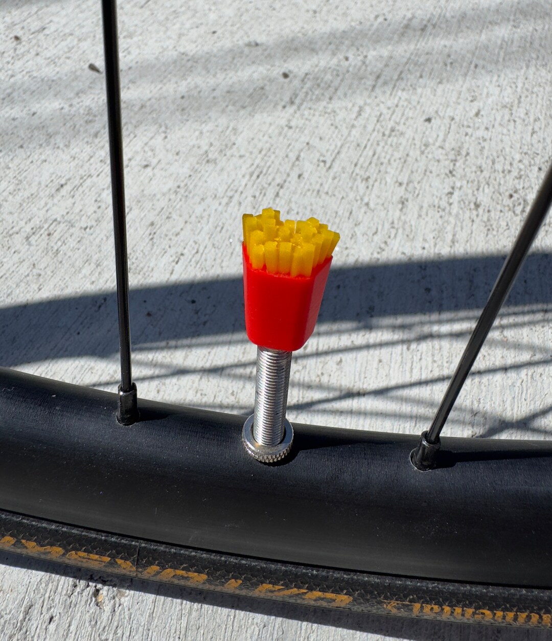 French Fries Presta Bike Valve Caps, Pair of French Fries Bike Valve ...