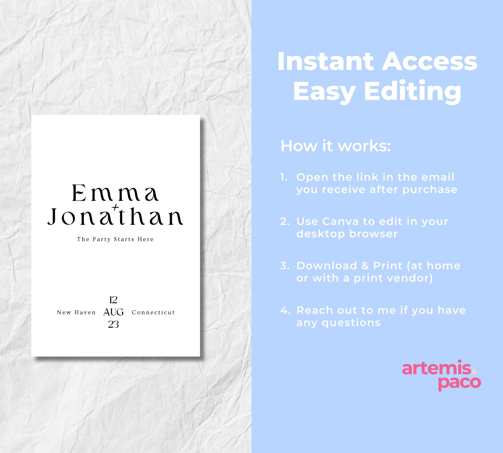 Modern Edgy Wedding Welcome Sign Template, Editable Welcome Sign ...