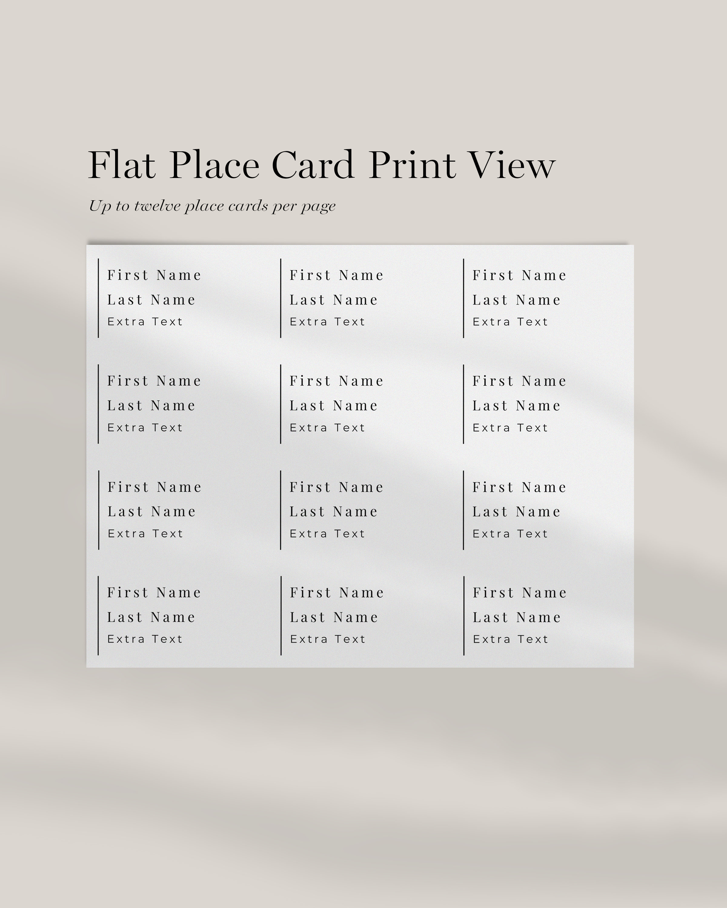 Modern Wedding Place Cards Template, Editable Place Card, Printable ...