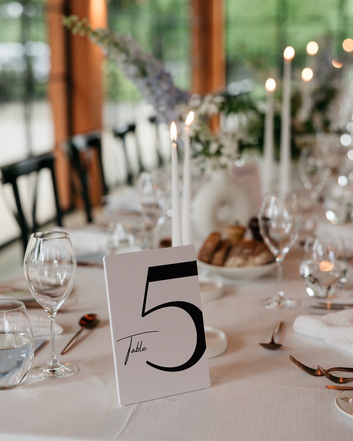 Edgy Modern Wedding Table Number Template, Editable Table Number ...