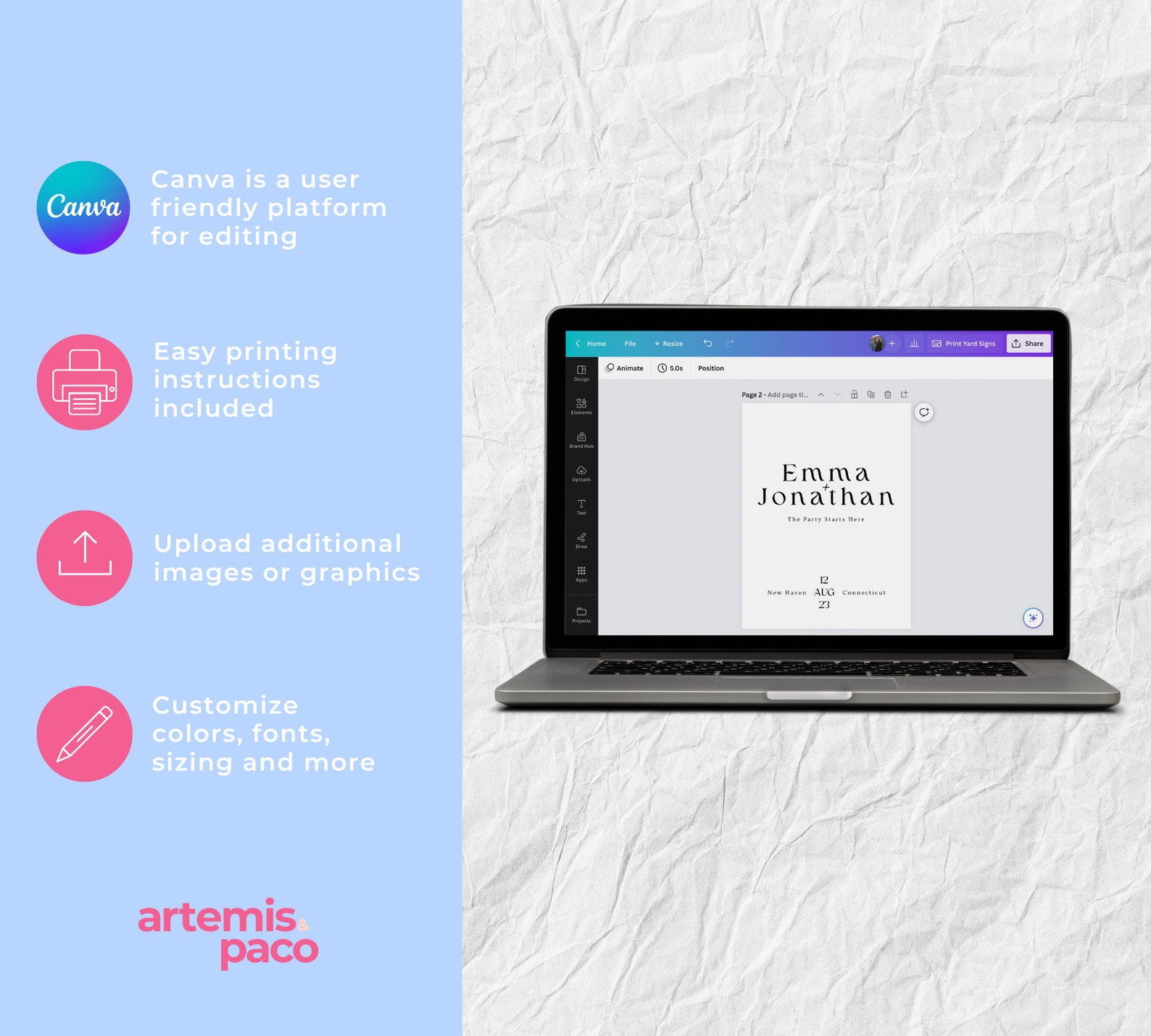 Modern Edgy Wedding Welcome Sign Template, Editable Welcome Sign ...