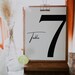 Edgy Modern Wedding Table Number Template, Editable Table Number ...