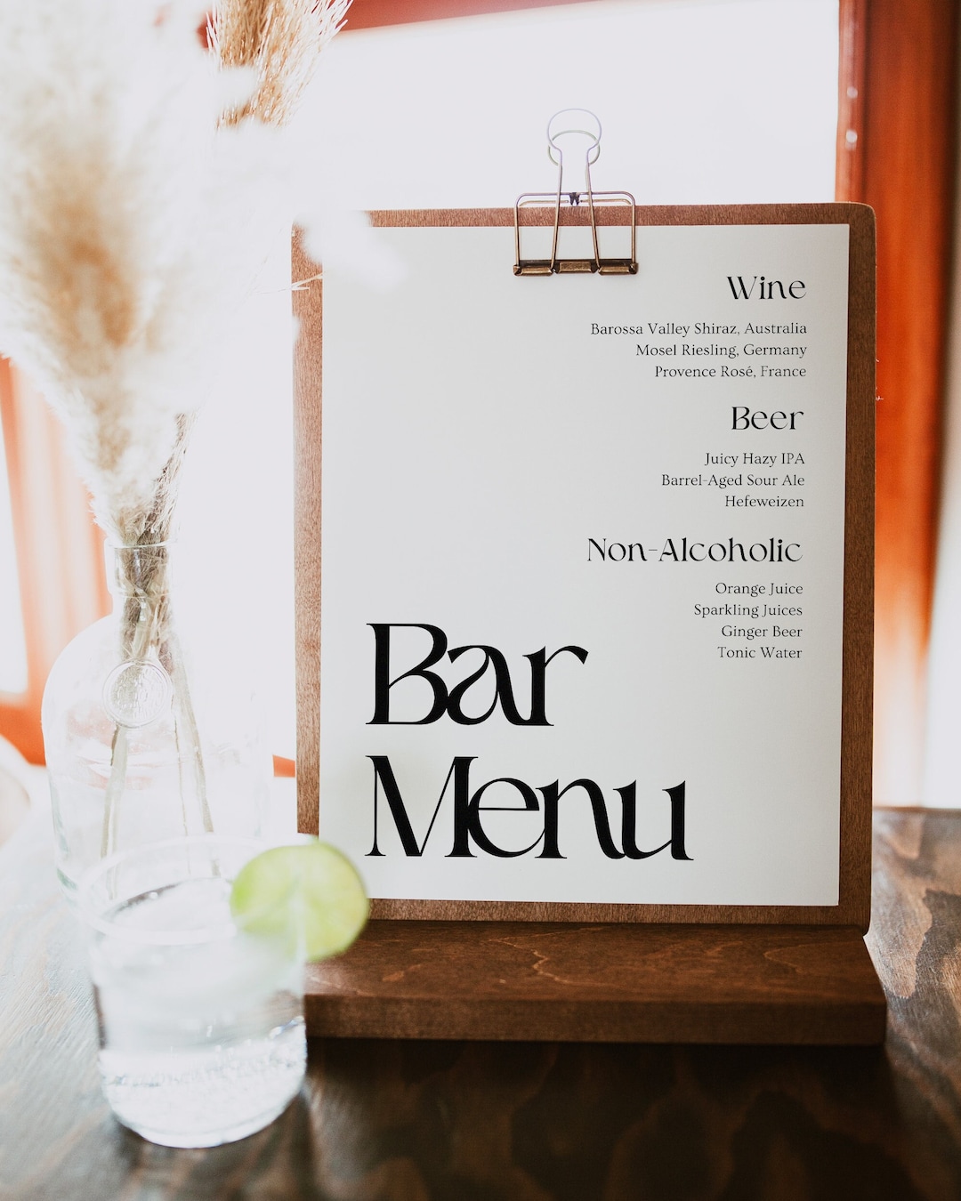 Modern Edgy Bar Sign Template, Wedding Cocktail Bar Sign, Wedding Drink ...