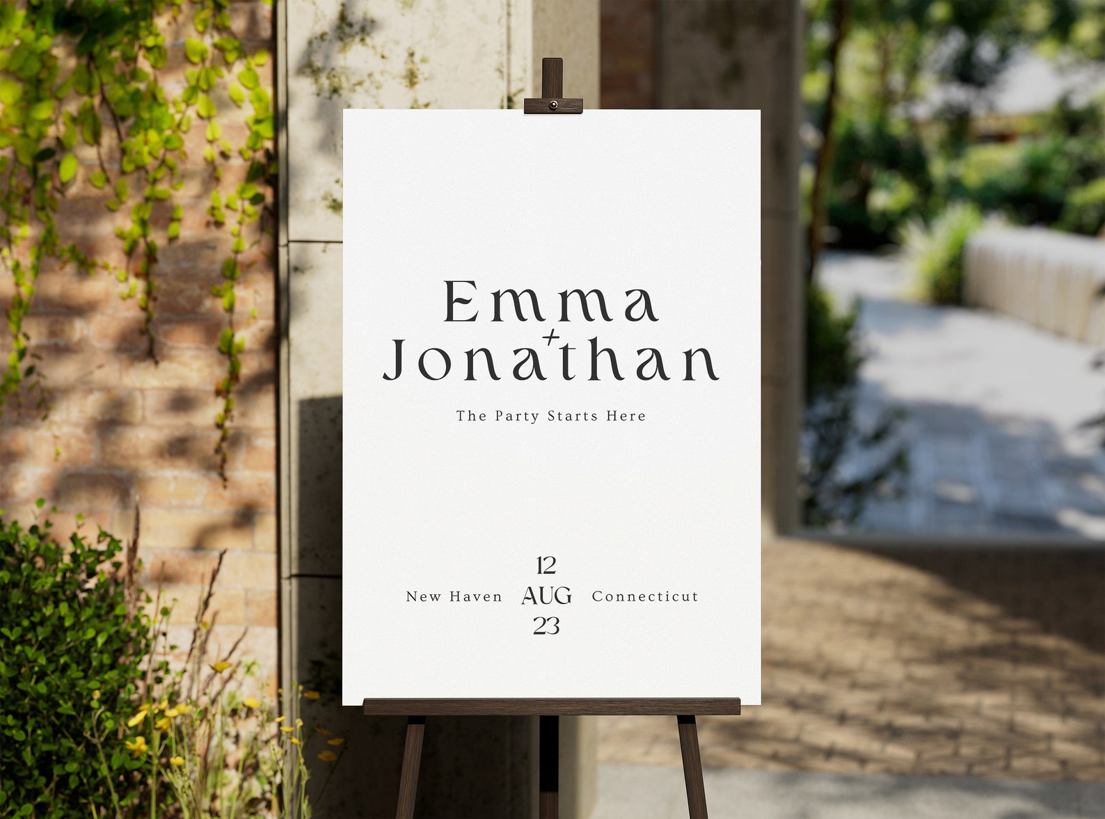 Modern Edgy Wedding Welcome Sign Template, Editable Welcome Sign ...