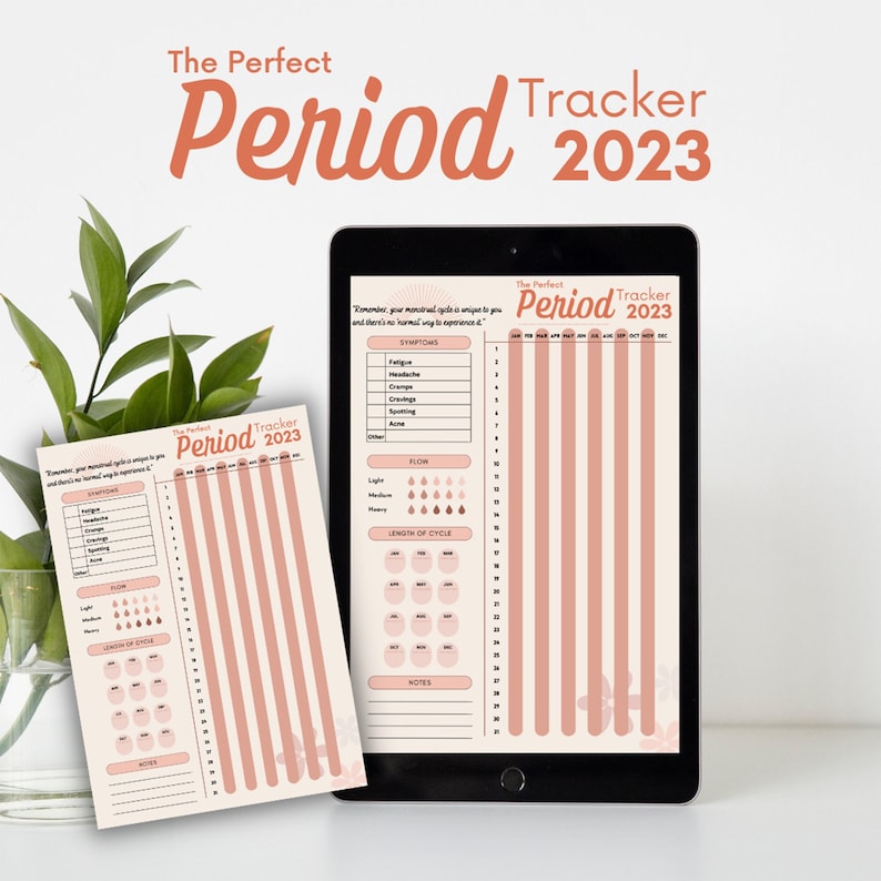 Printable Period Tracker, Ovulation Tracker, Fertility Planner, Period ...