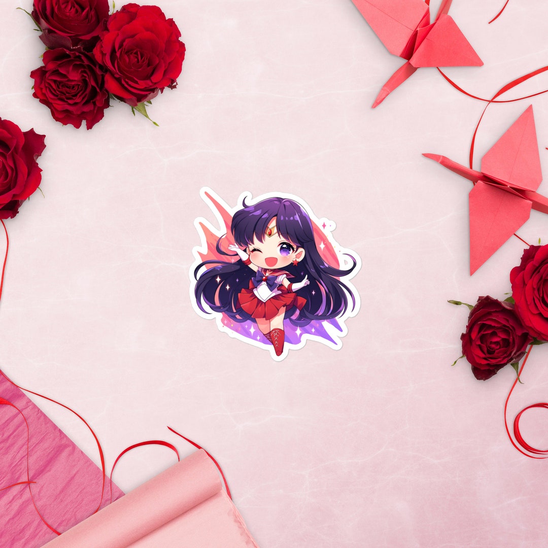 Cute Chibi Sailor Moon Sailor Mars Sticker - Etsy