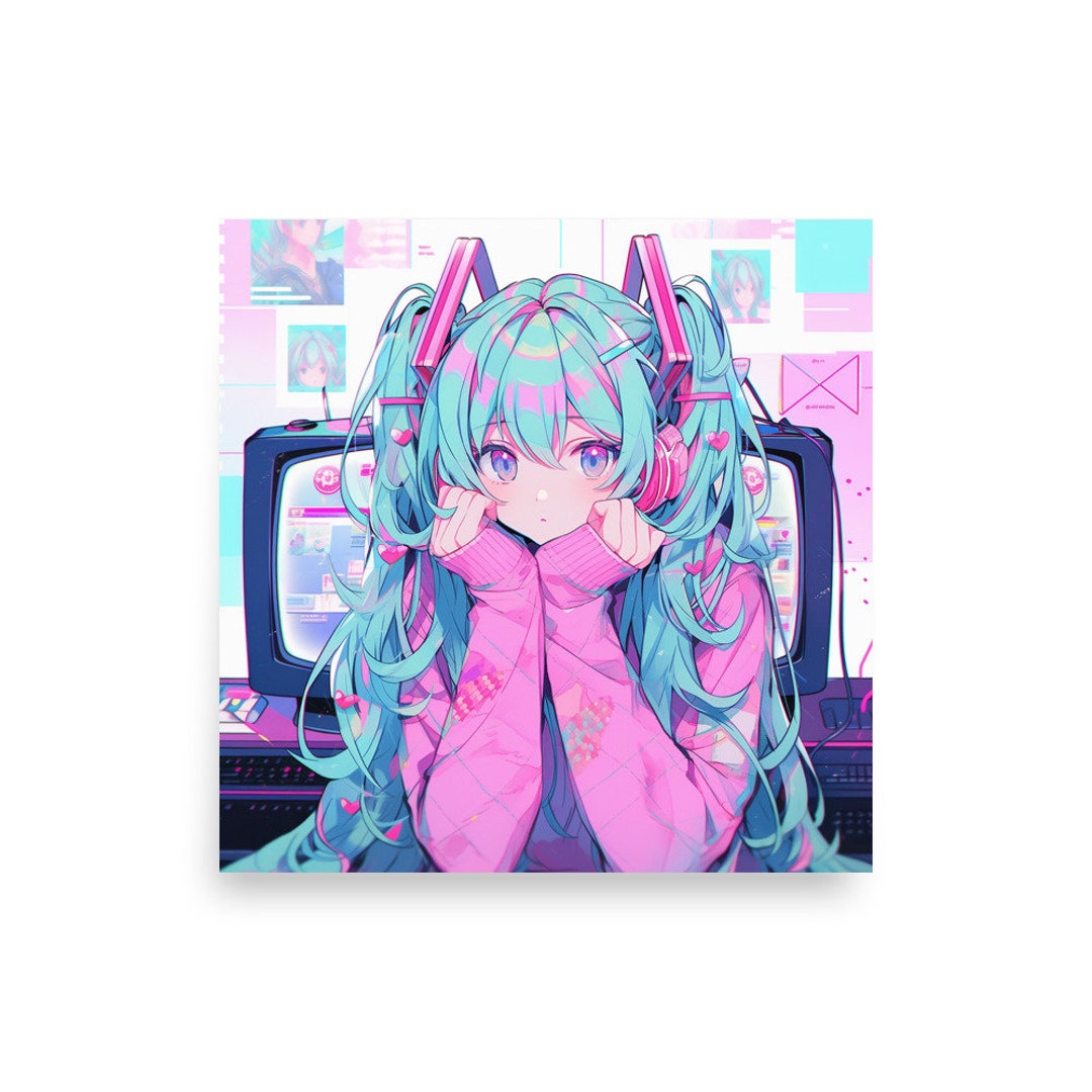Art Print Synthwave Anime Girl Anime Animation Movie - Etsy