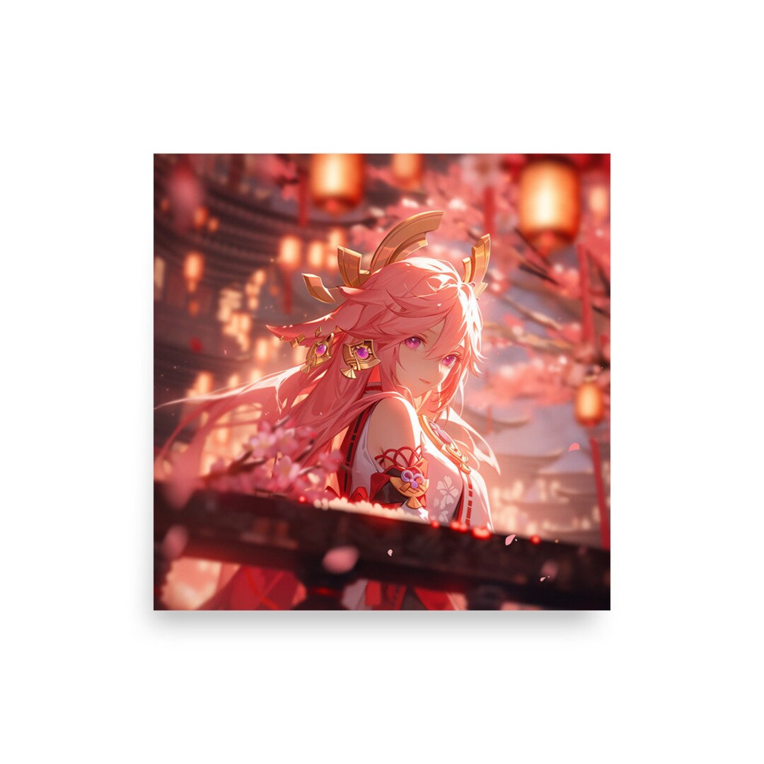Art Print Genshin Impact Yae Miko Anime Animation - Etsy