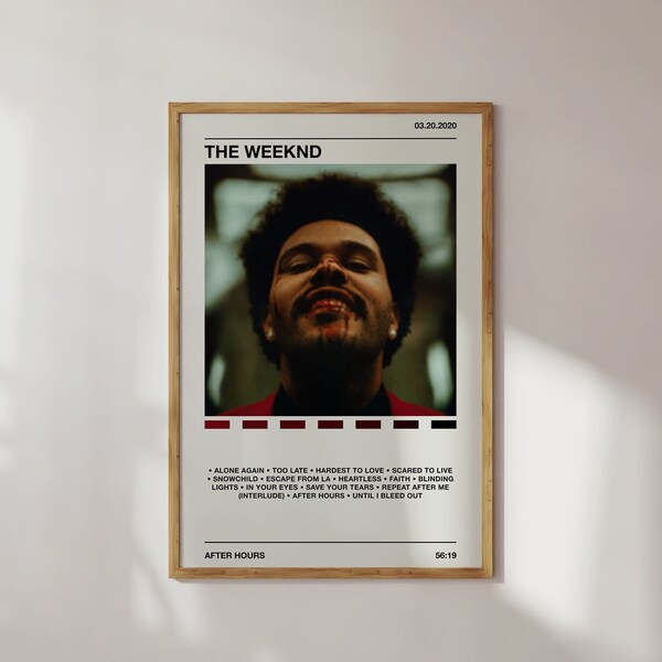 The Weeknd After Hours Album Cover Poster - Etsy