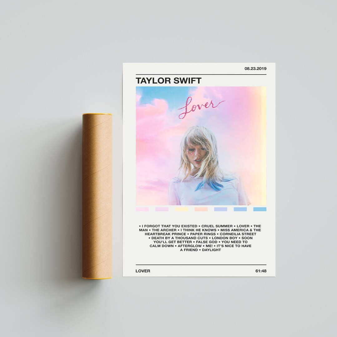 Exclusive Taylor Swift Poster Lover Album Poster Album Cover Wall ...