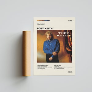 Toby Keith Poster / Toby Keith Album / Country Music Art / Country Fan ...