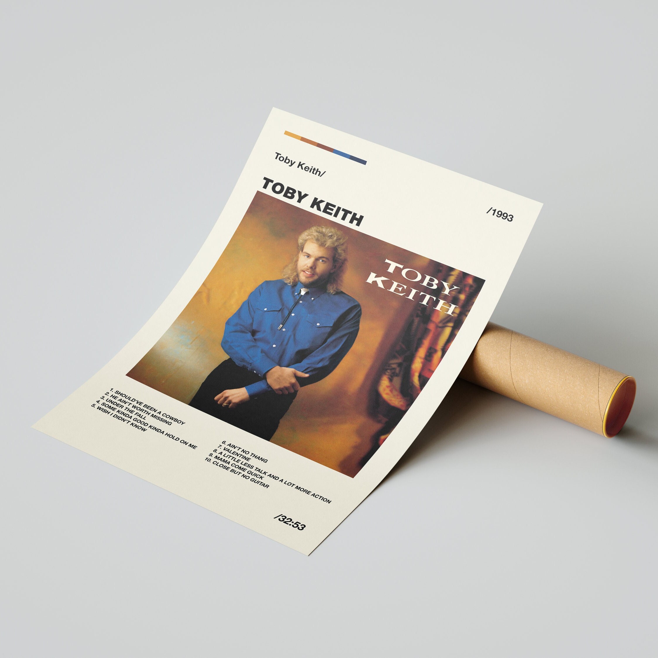 Toby Keith Poster / Toby Keith Album / Country Music Art / Country Fan ...