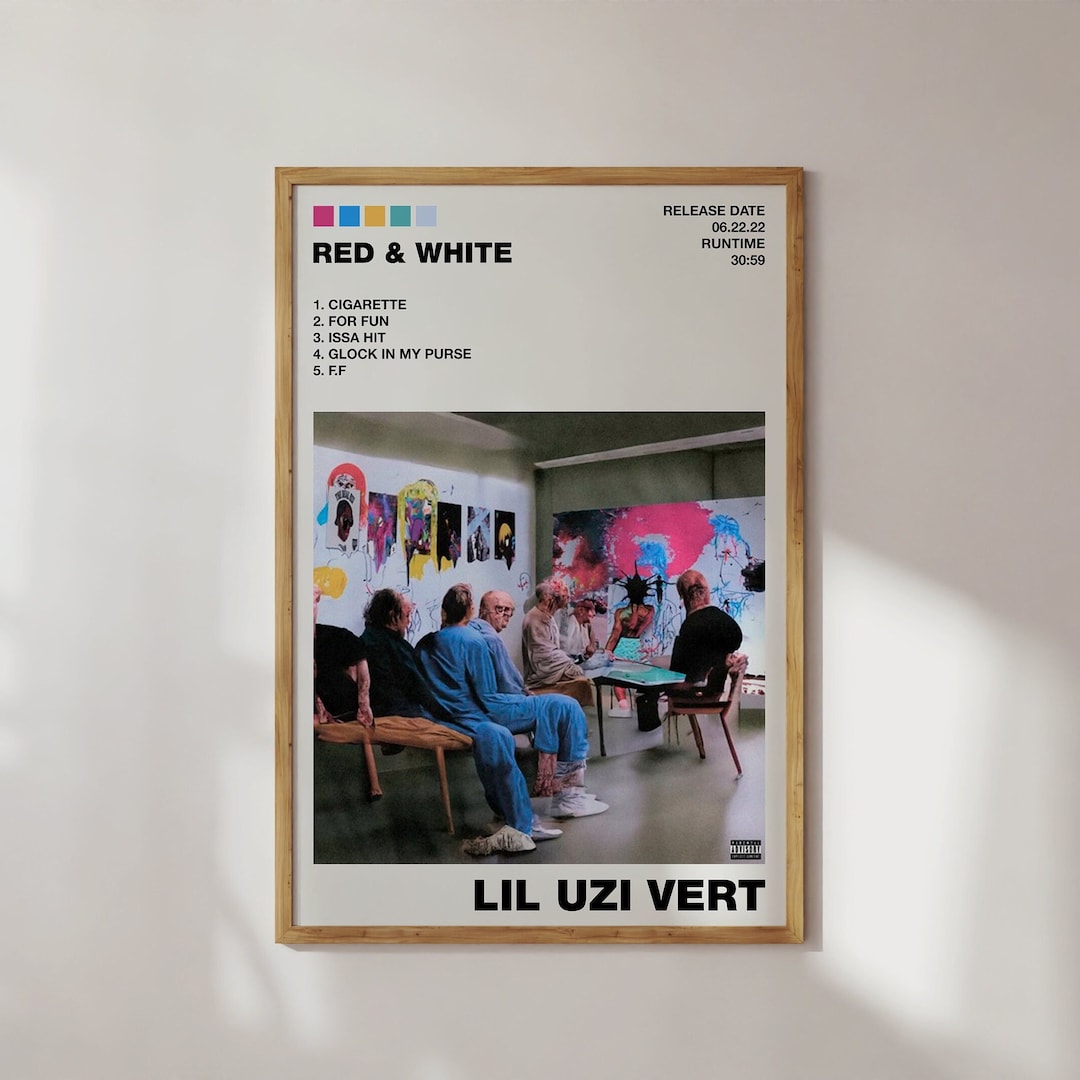 Red and White Poster / Lil Uzi Vert Album / Aesthetic Wall Art / Music ...