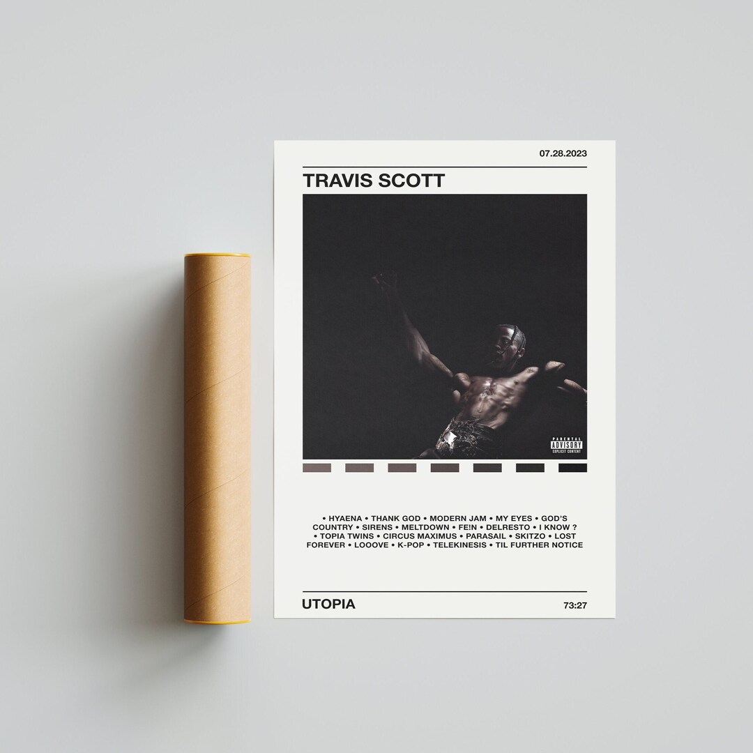 Exclusive Travis Scott Poster | UTOPIA Album Poster | Album Cover Wall ...