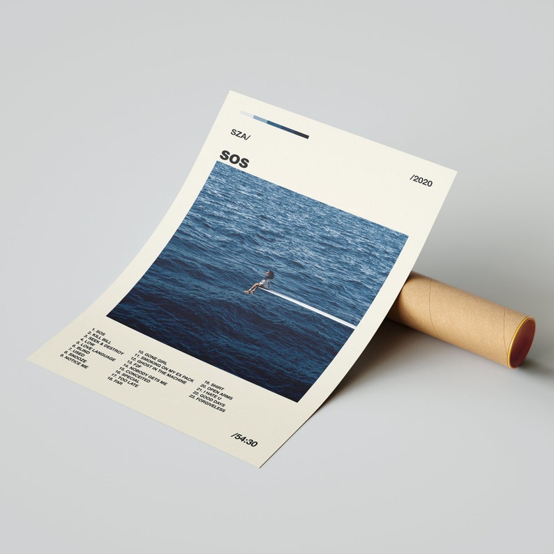 SOS Poster / SZA Album Art / Aesthetic Wall Art / SZA Bedroom Poster ...