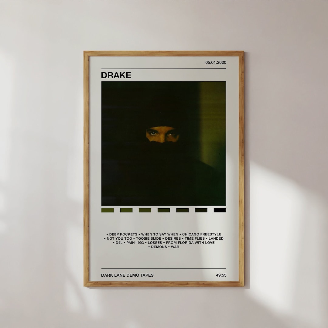 Dark Lane Demo Tapes / Drake Poster / Drake Album / Music Poster Print ...