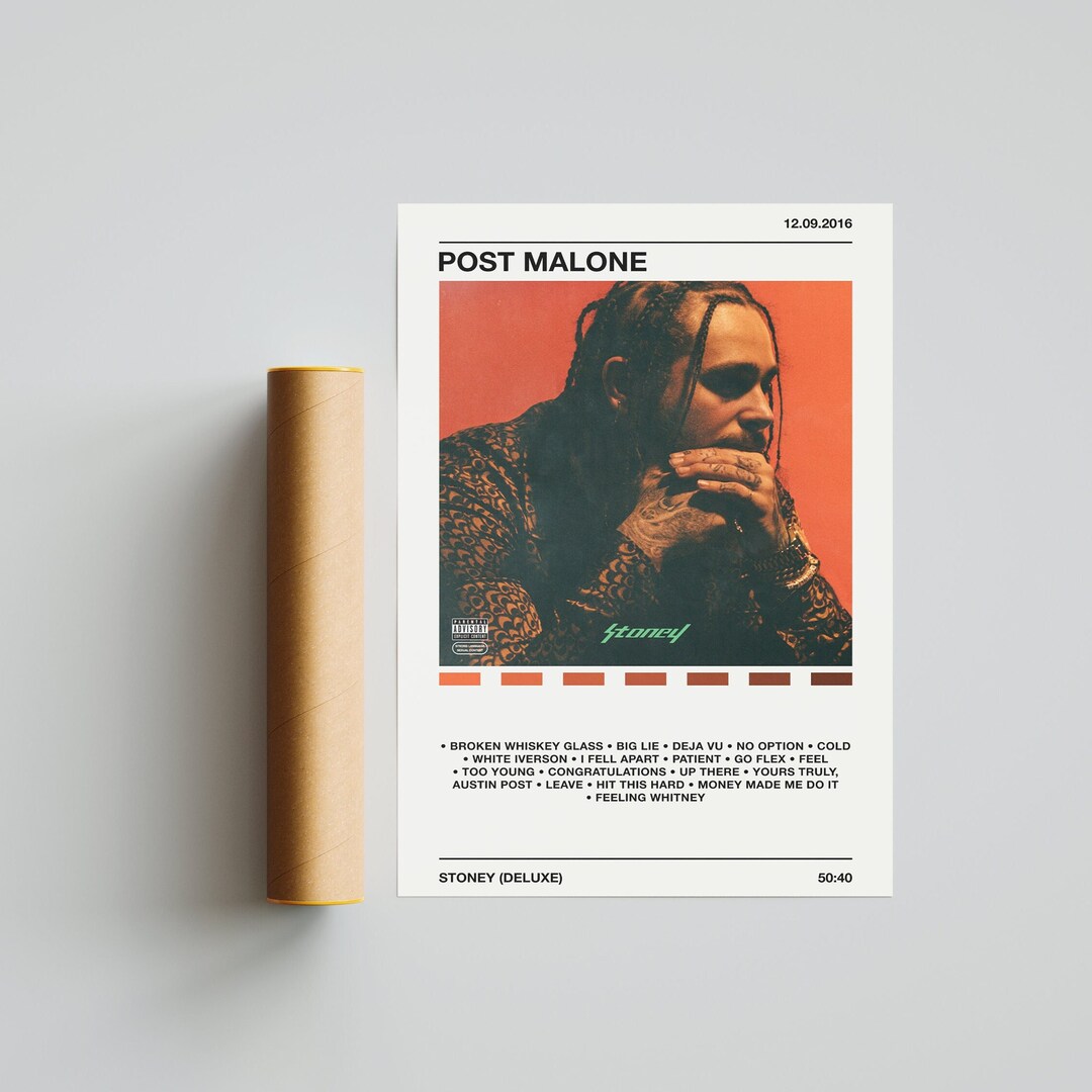 Exclusive Post Malone Poster | Stoney Album Poster | Album Cover Wall ...