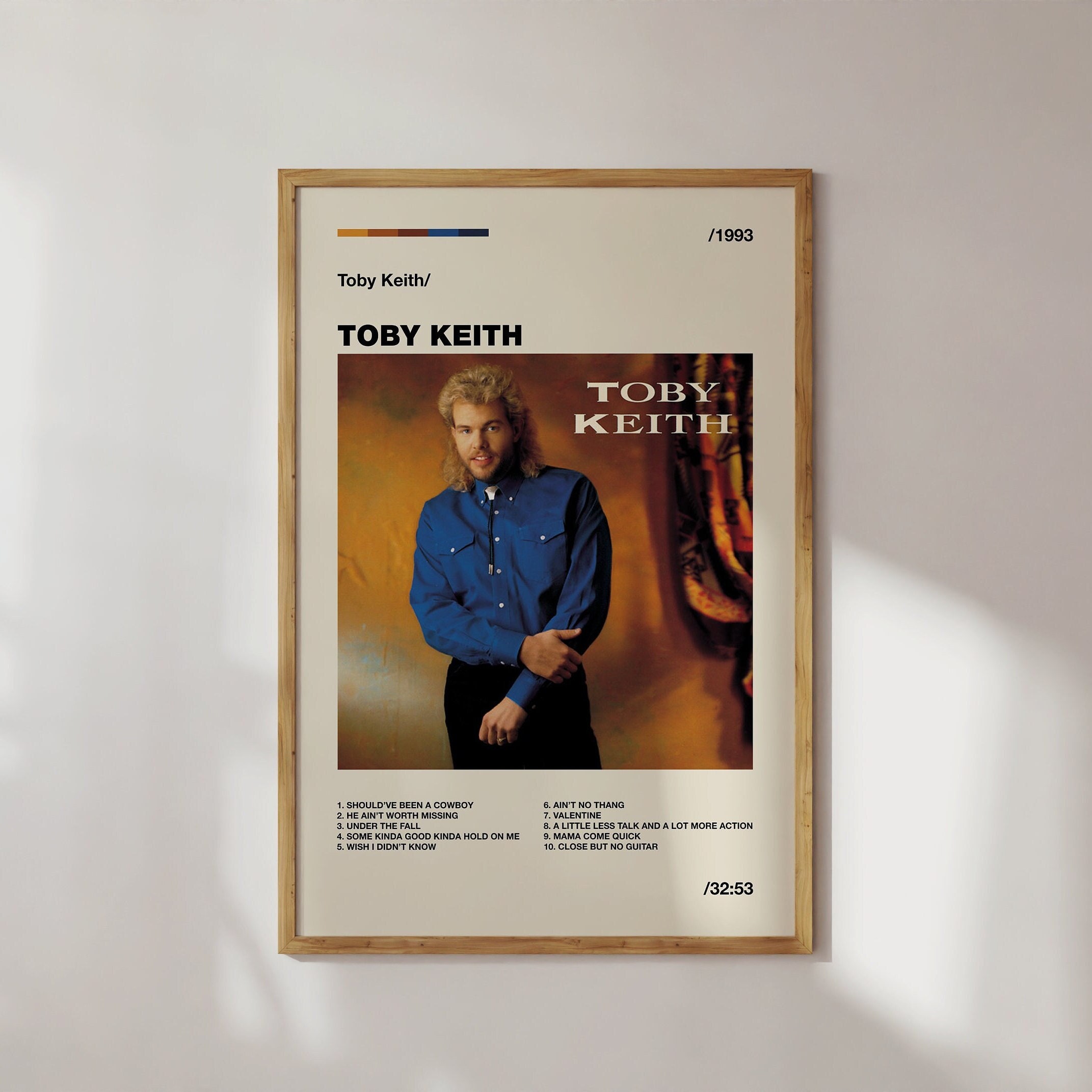 Toby Keith Poster / Toby Keith Album / Country Music Art / Country Fan ...