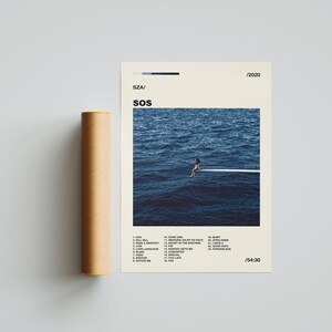 SOS Poster / SZA Album Art / Aesthetic Wall Art / SZA Bedroom Poster ...