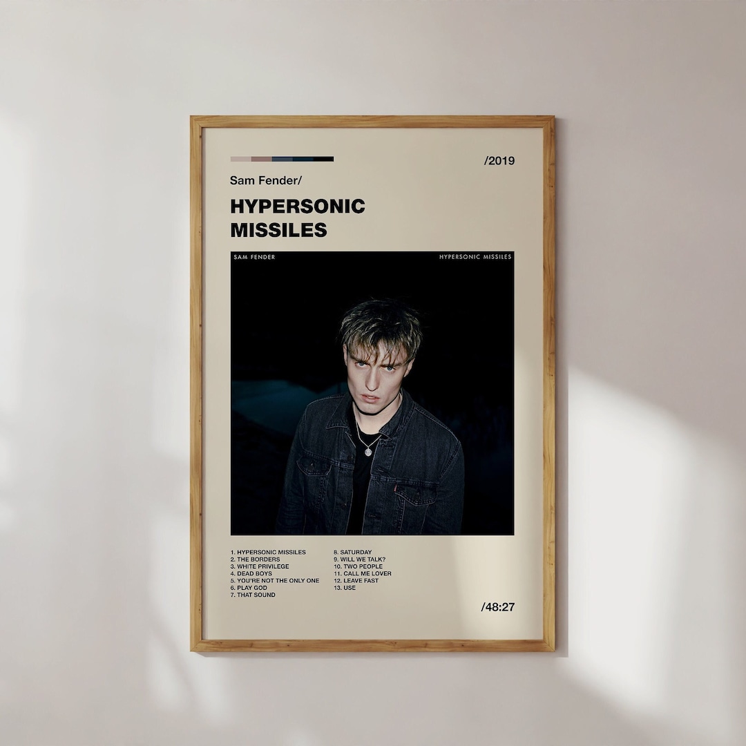 Hypersonic Missiles Poster / Sam Fender Album / Sam Fender Poster ...