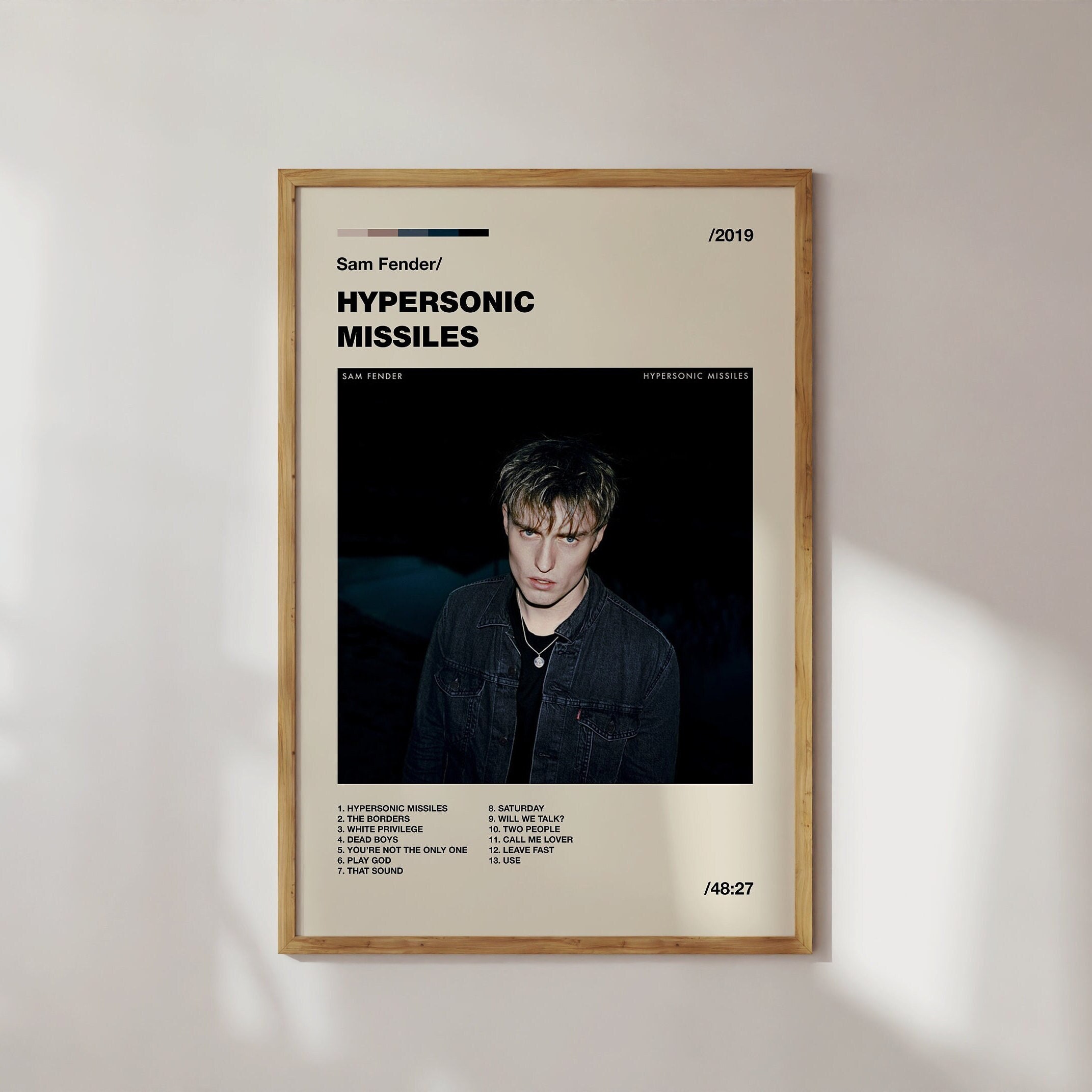Hypersonic Missiles Poster / Sam Fender Album / Sam Fender Poster ...