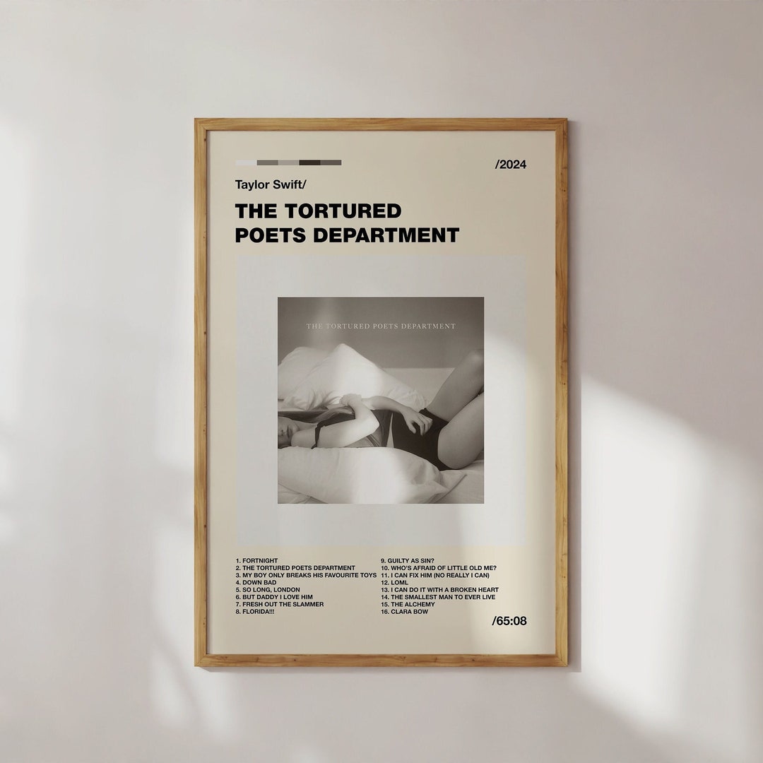 Taylor Swift Posters /the Tortured Poets Department Album Poster ...