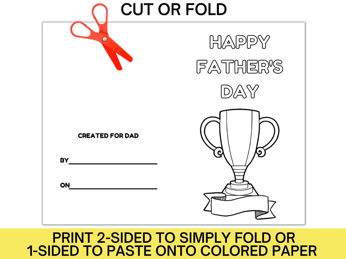 Father's Day Card Printable, Dad Gift From Kids, Fill in the Blank Card ...