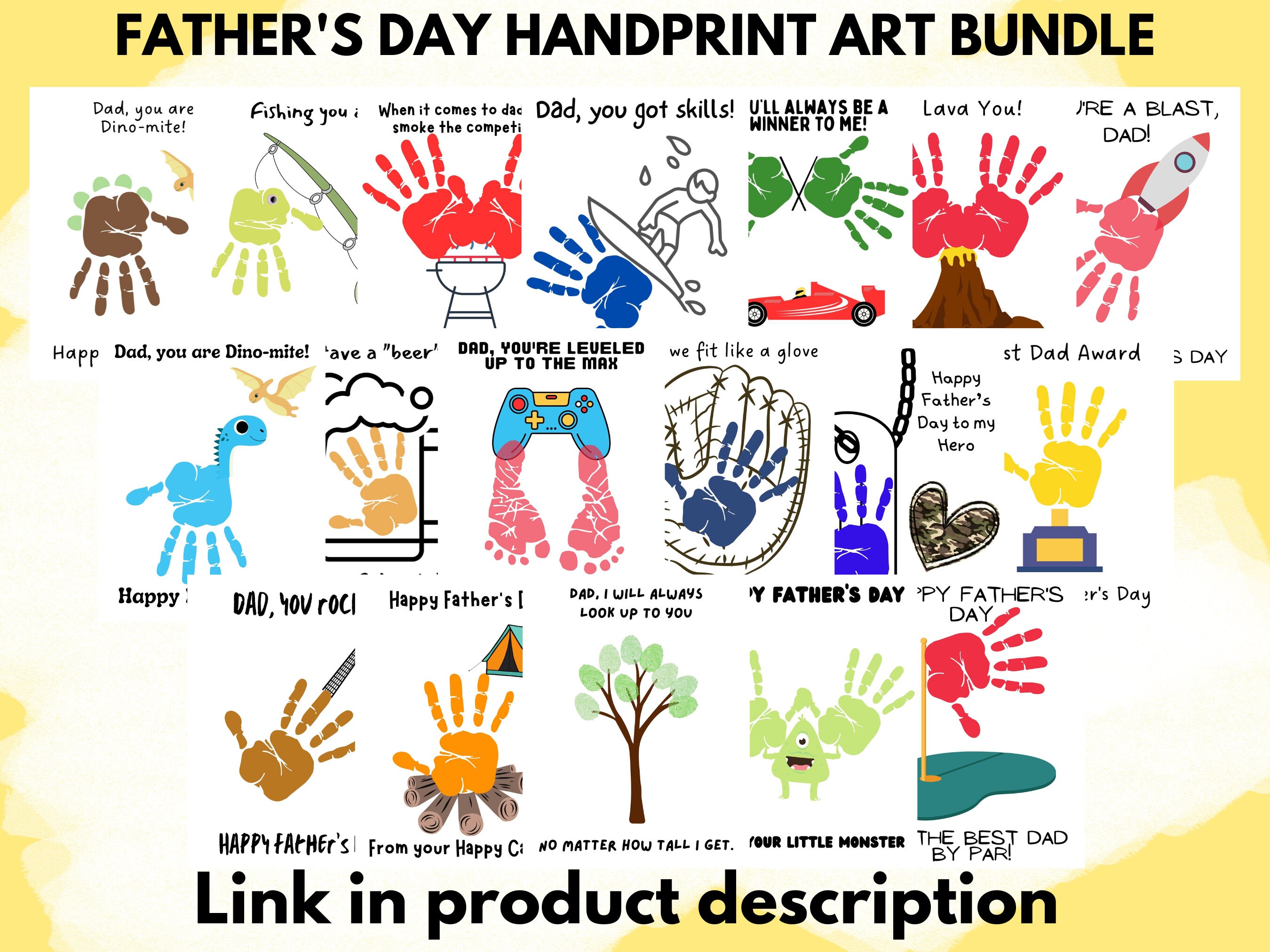 Handprint Art for Dad Printable Handprint Keepsake Gifts for Race Car ...