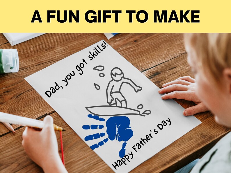 Printable Handprint Keepsake Gifts Printable Fathers Day Sentimental ...