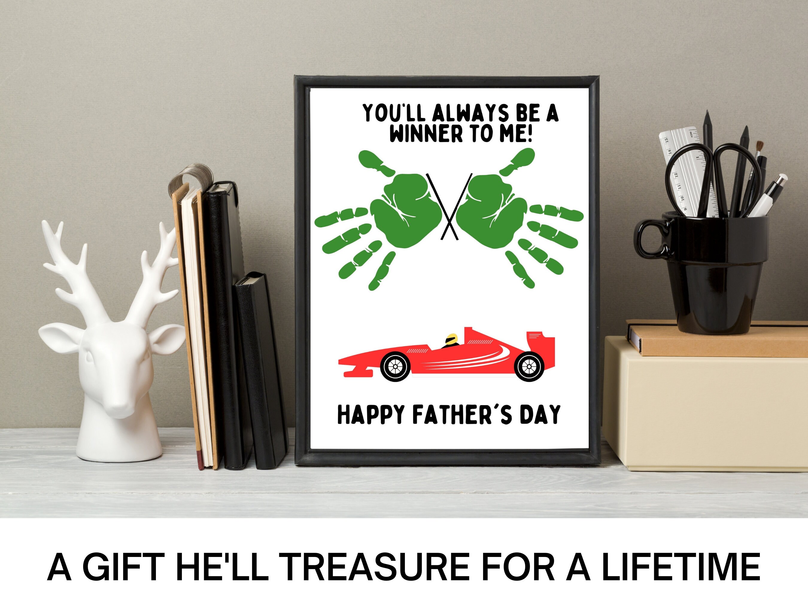 Printable Handprint Keepsake Gifts Printable Fathers Day Sentimental ...