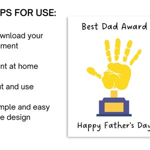 Printable Handprint Keepsake Gifts Printable Fathers Day Sentimental ...