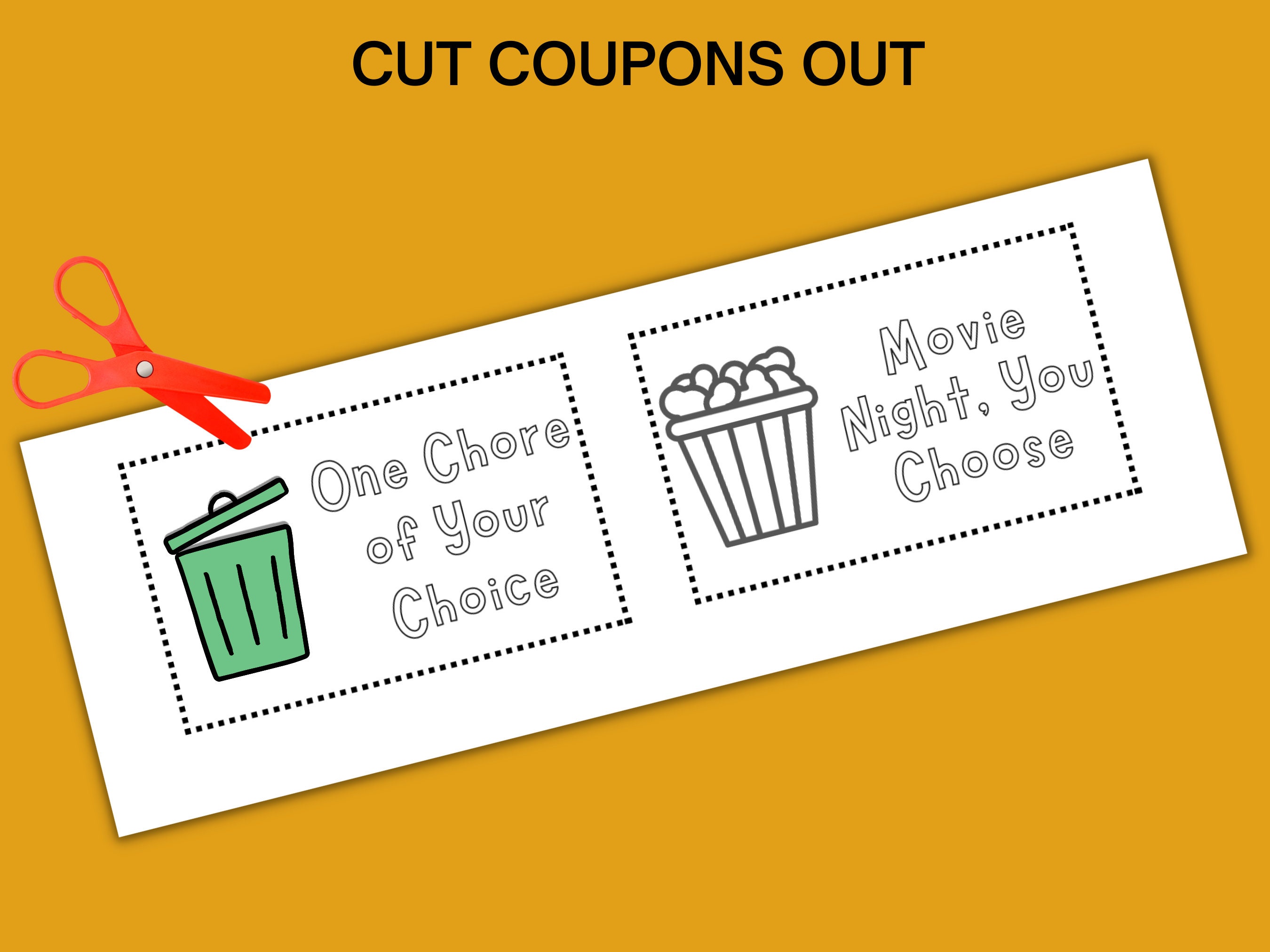 Printable Coupon Book | Coupon Book for Kids to Color | Last Minute ...