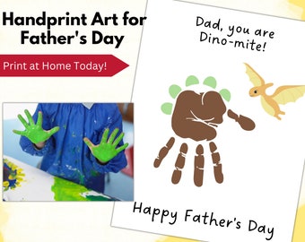 Printable Handprint Keepsake Gifts Printable Fathers Day Sentimental ...