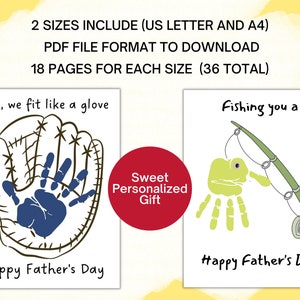 Printable Handprint Keepsake Gifts Printable Fathers Day Sentimental ...