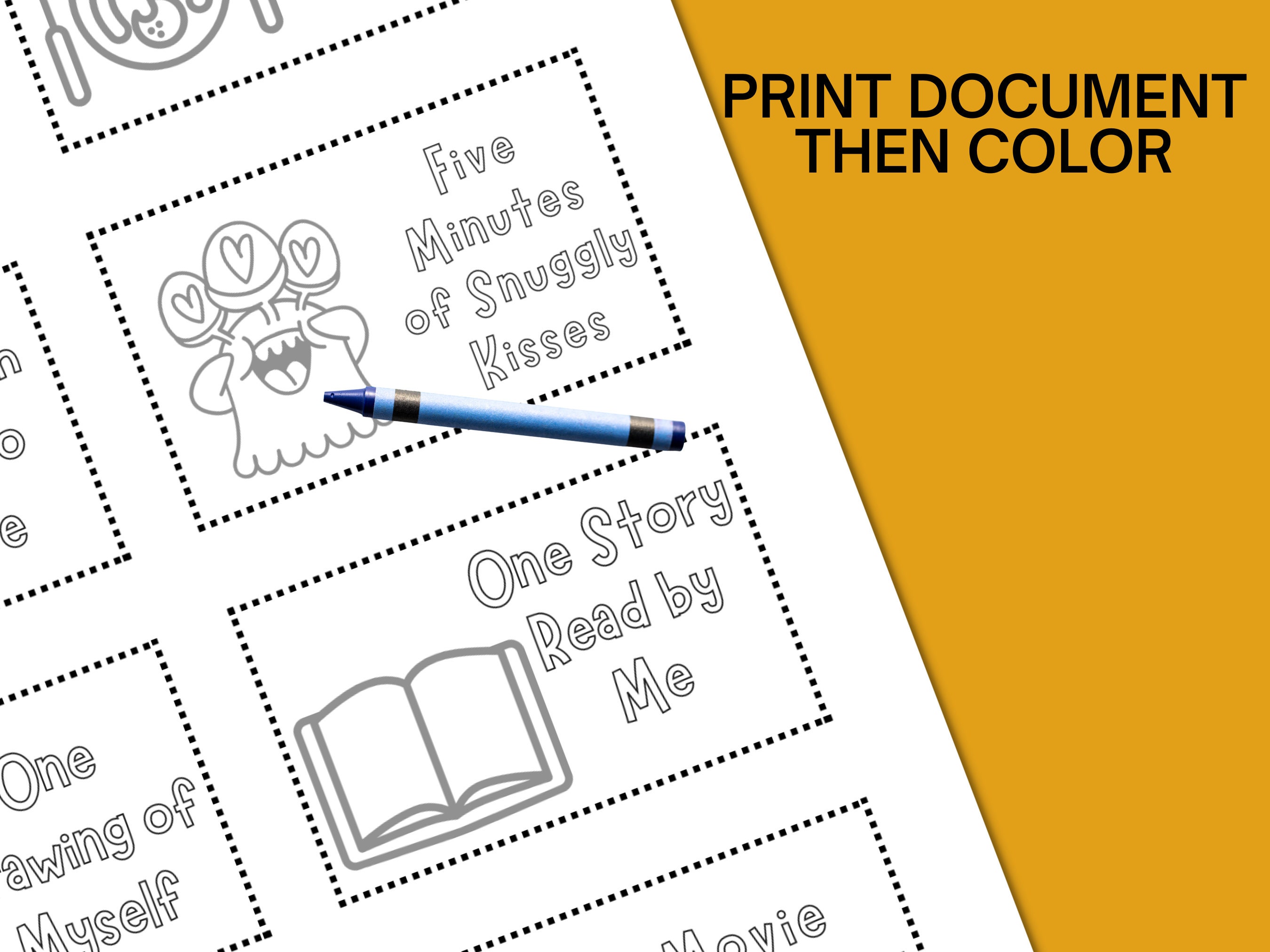 Printable Coupon Book | Coupon Book for Kids to Color | Last Minute ...