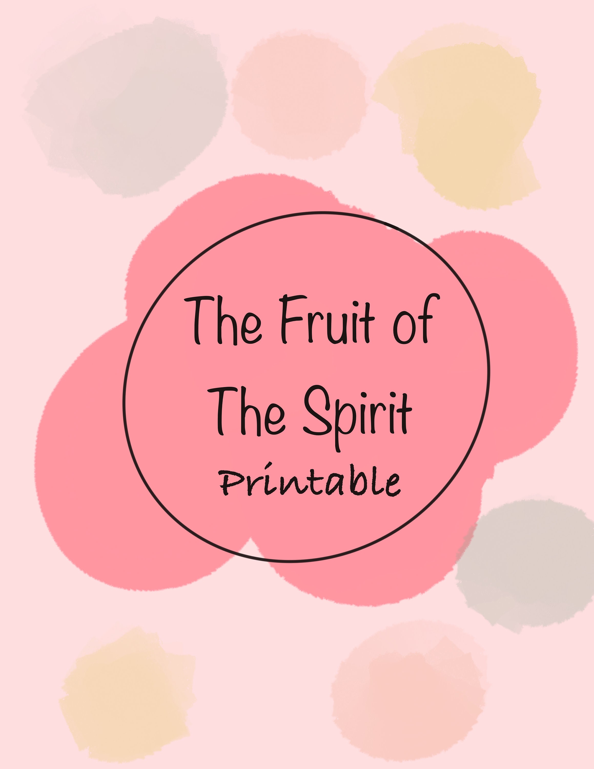 Fruit of the Spirit Printable - Etsy