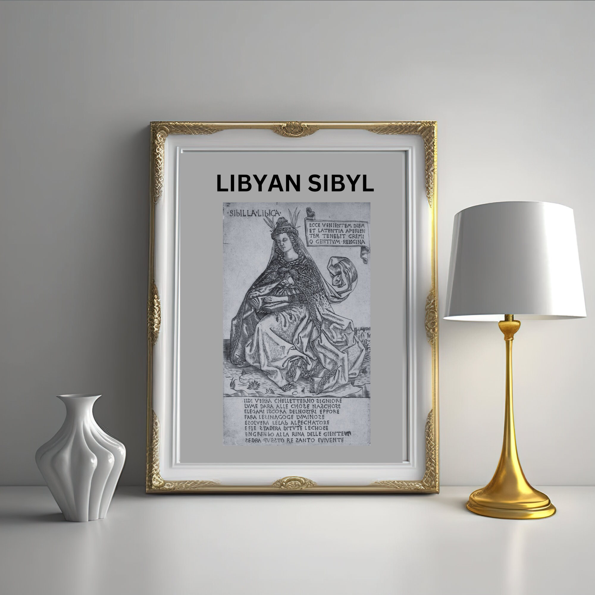 Vintage Libyan Sibyl Wall Art Print - Etsy