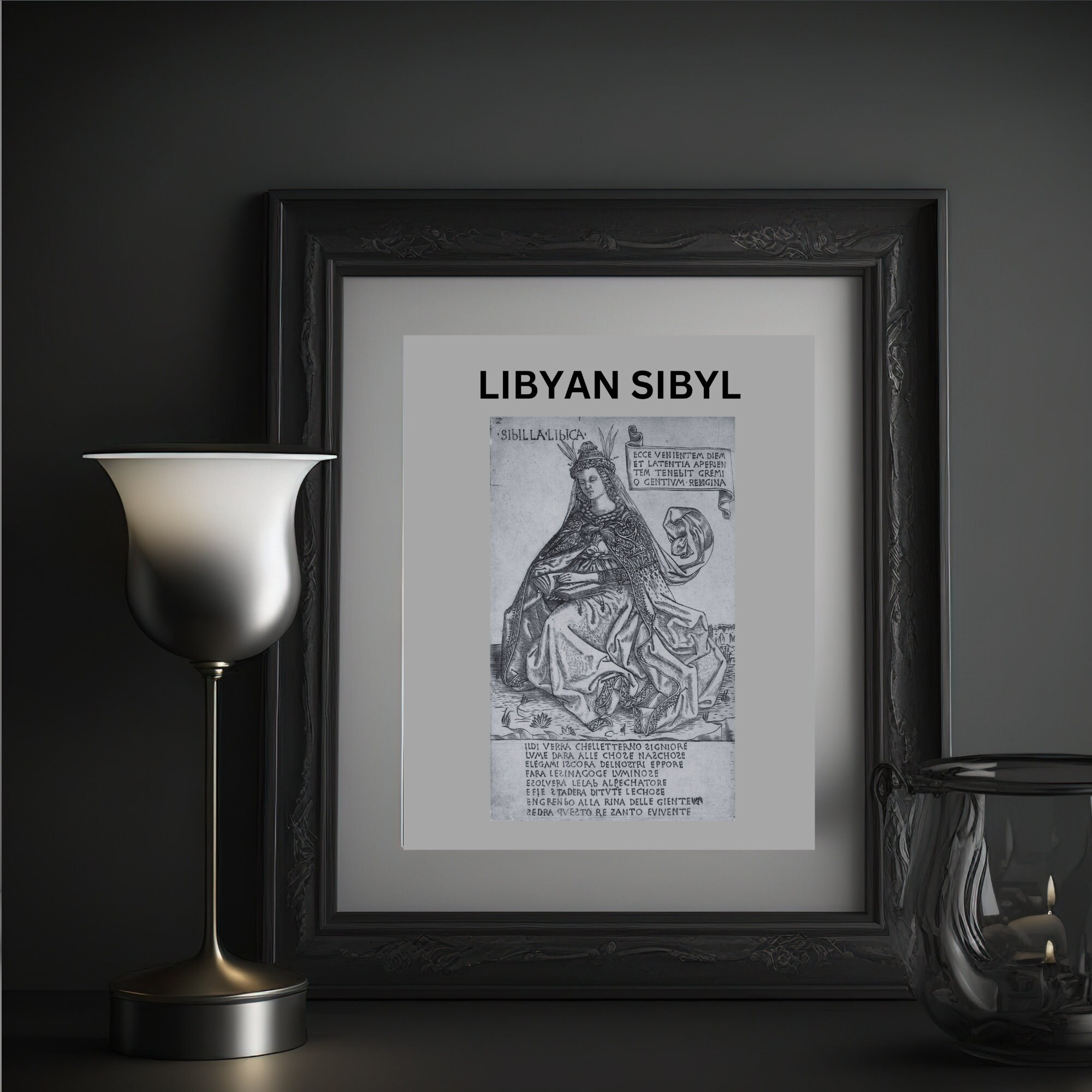 Vintage Libyan Sibyl Wall Art Print - Etsy
