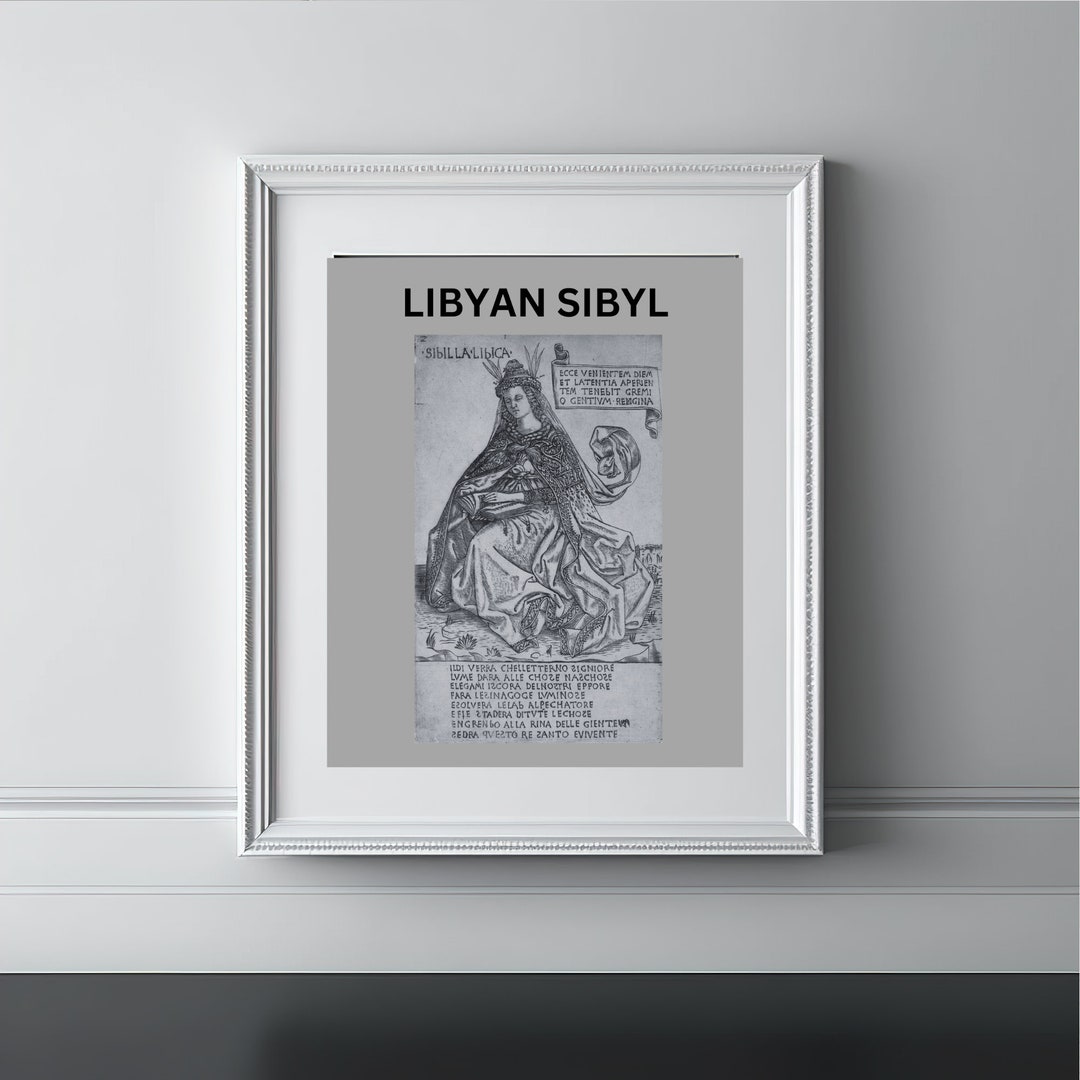 Vintage Libyan Sibyl Wall Art Print - Etsy