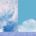 80 Cloud Digital Papers, Set of 2 Designs in 20 Colors and 2 Print ...