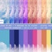 80 Cloud Digital Papers, Set of 2 Designs in 20 Colors and 2 Print ...