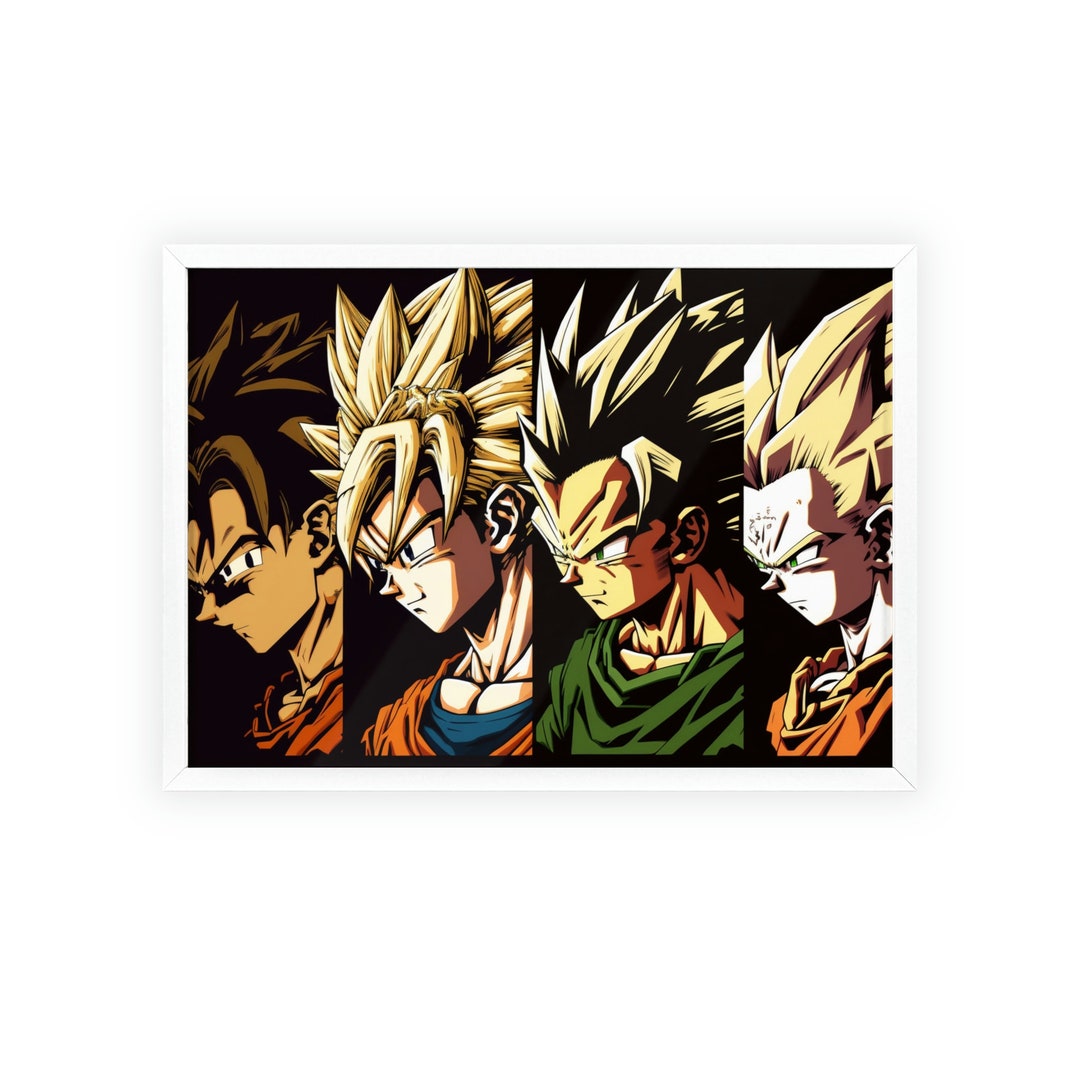 Dragonball Z Poster With Wooden Frame - Etsy